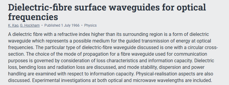 Who made the world's first optical fiber - Fiber Cable Solution ...